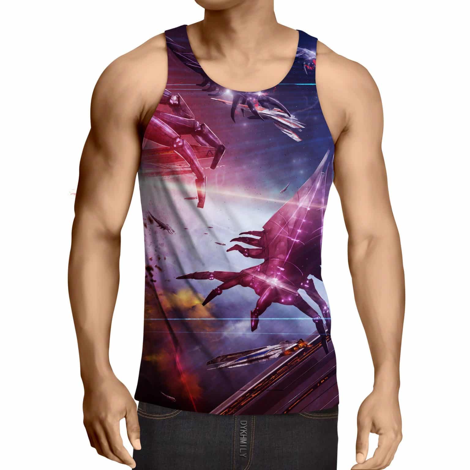 Mass Effect Main Characters Cartoon Style Gaming Tank Top