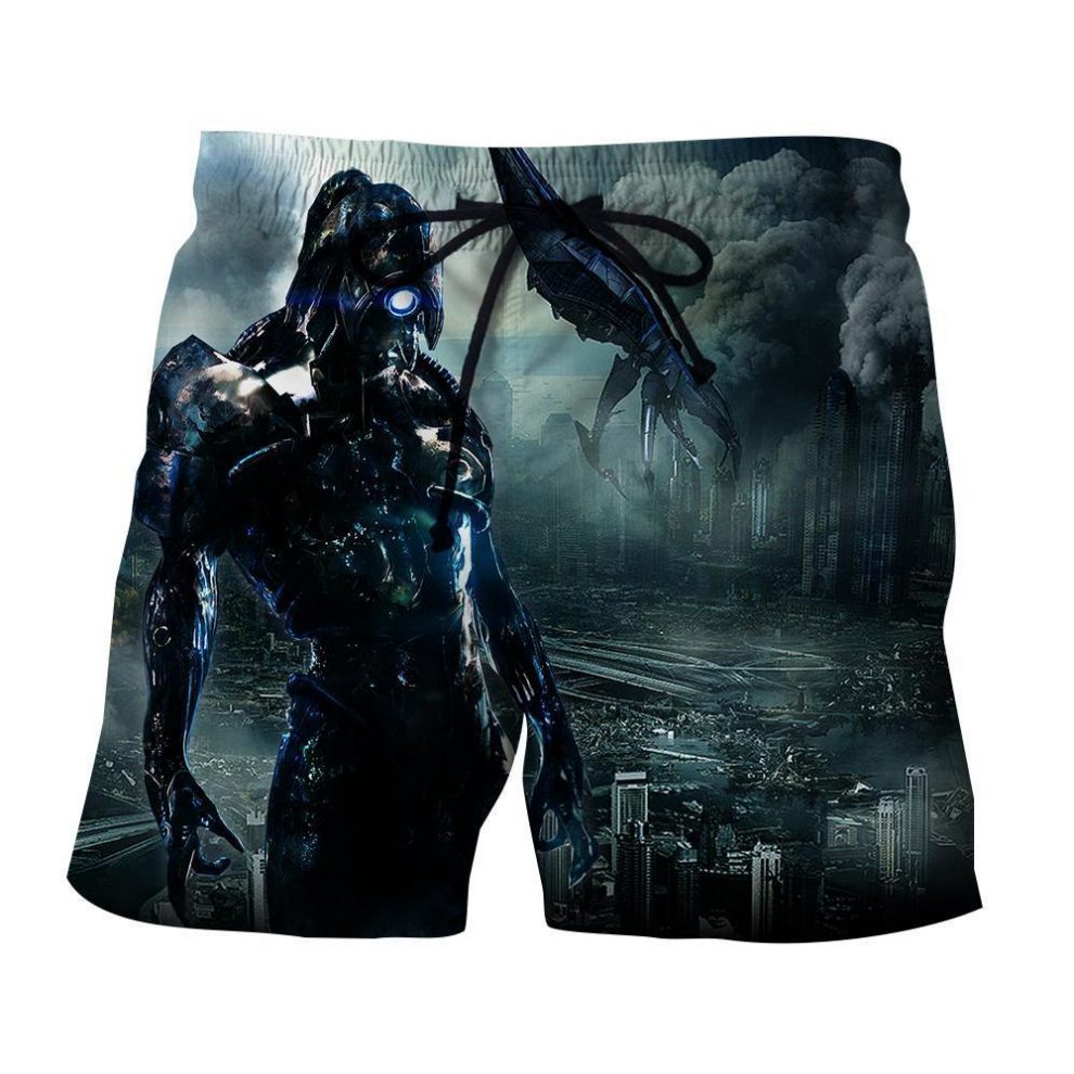 Mass Effect Geth Legion Damage Battle Armor Summer Shorts