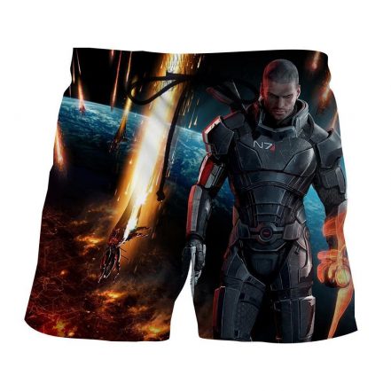 Mass Effect Captain Shepard Earth Attack Full Print Shorts