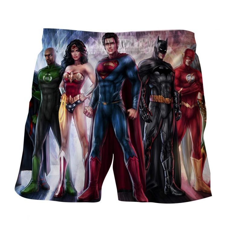 Justice League Heroes Cool Fan Art Design Full Print Shorts