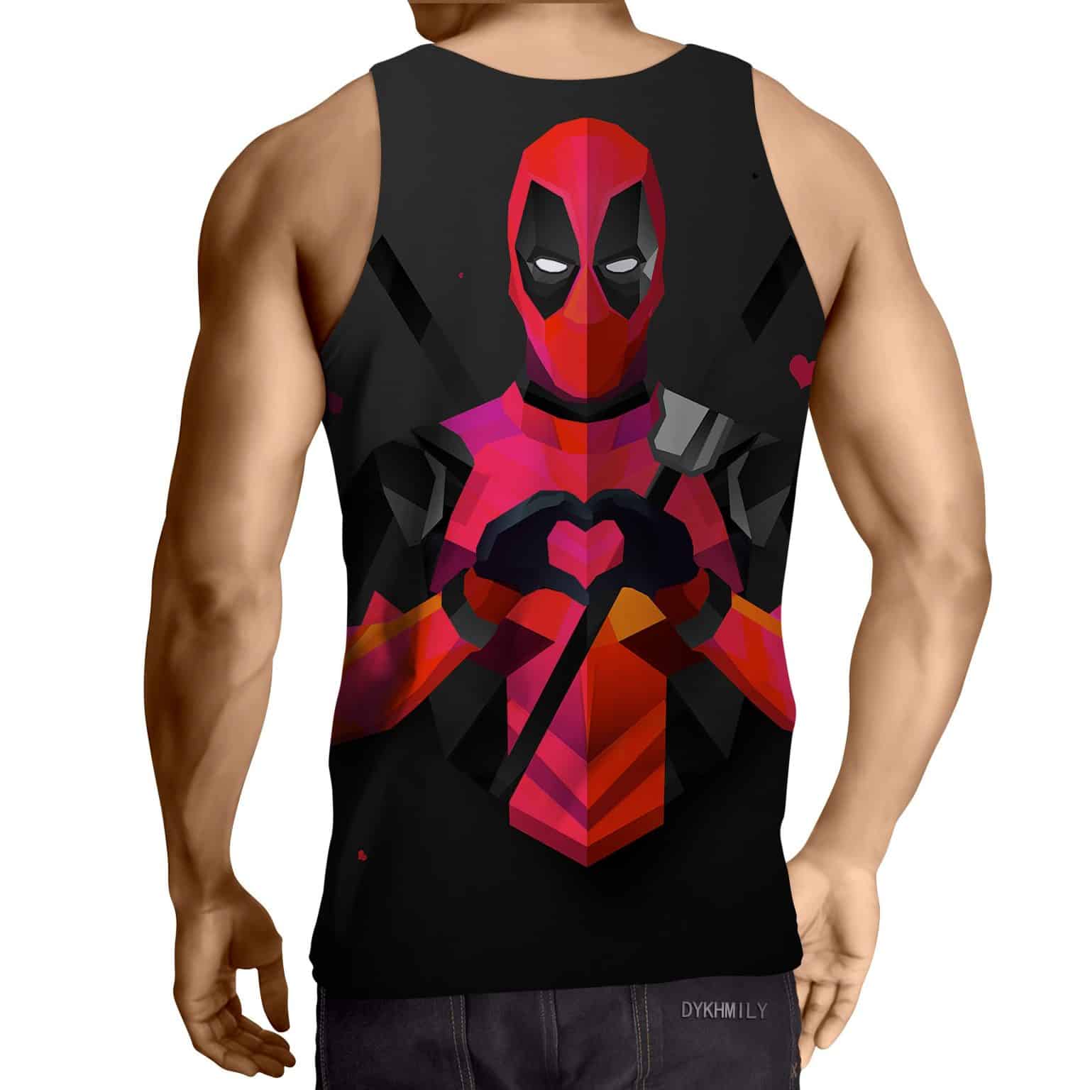 Hilarious Deadpool Love Icon Modern Design 3D Print Tank Top