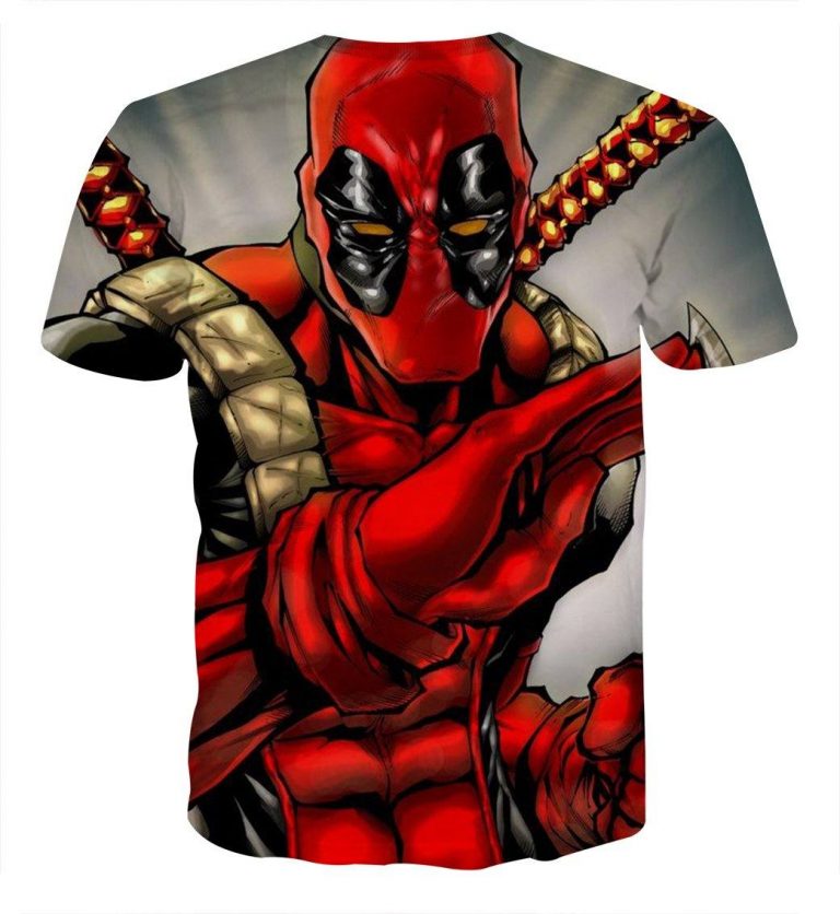 Marvel Deadpool Dab Dance Posture Camo Pattern Dope Design T-Shirt