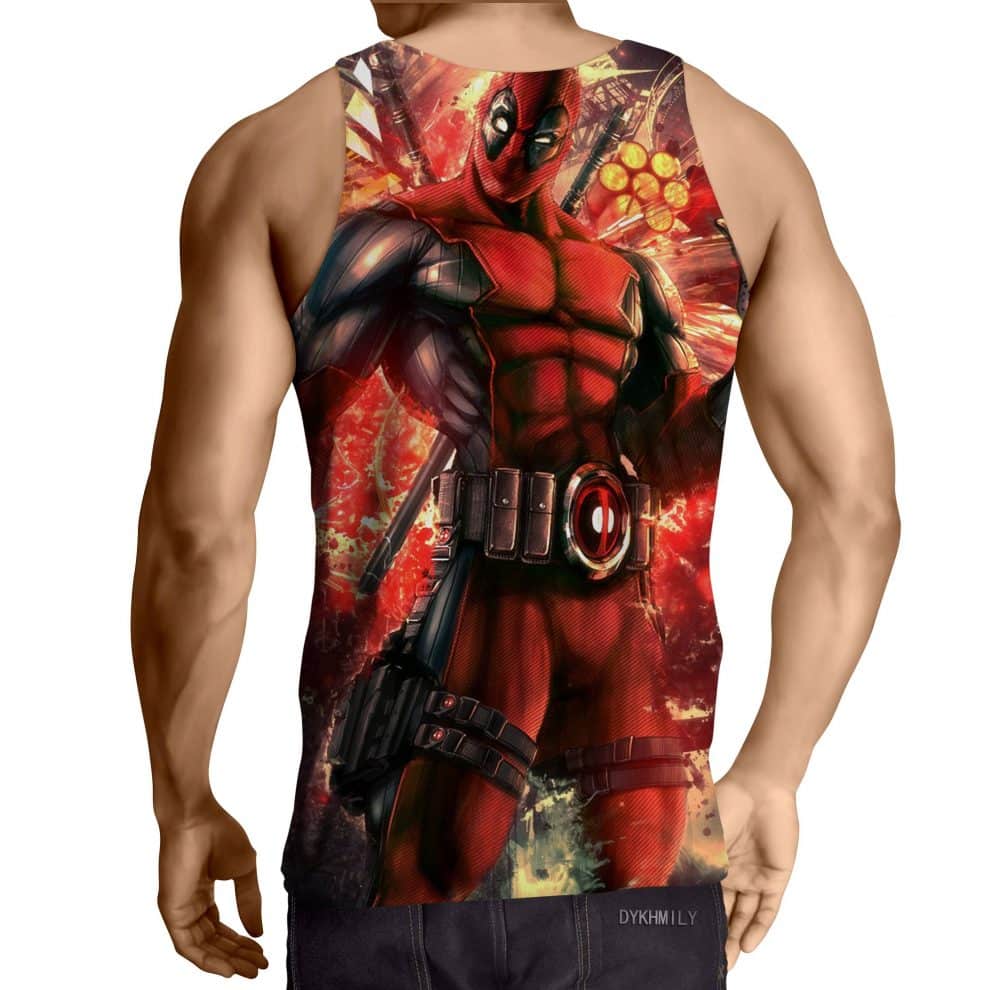 Deadpool Guns Holding Bloody Wings Dope Design Print Sweatshirt ...