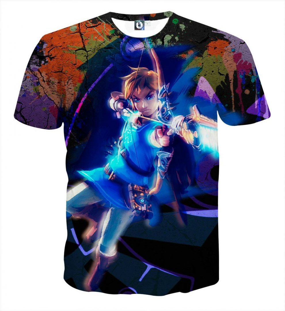 The Legend Of Zelda Link Archer Shooting Vibrant T-Shirt