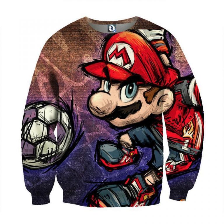 Super Mario Cartoon Sketch Cool Hip-Hop Design Summer Shorts