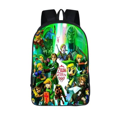 25 Years Of Legend of Zelda Evolution of Link Backpack Bag ...
