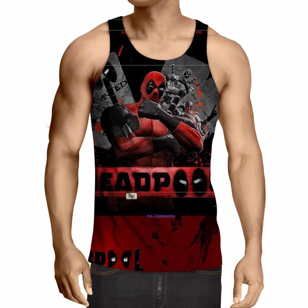 Deadpool The Winner Style Funny Design Full Print Tank Top