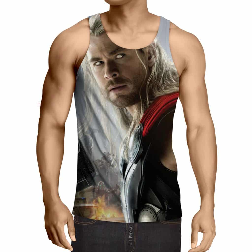 Marvel The Avengers Thor Portrait Unique 3D Print Tank Top