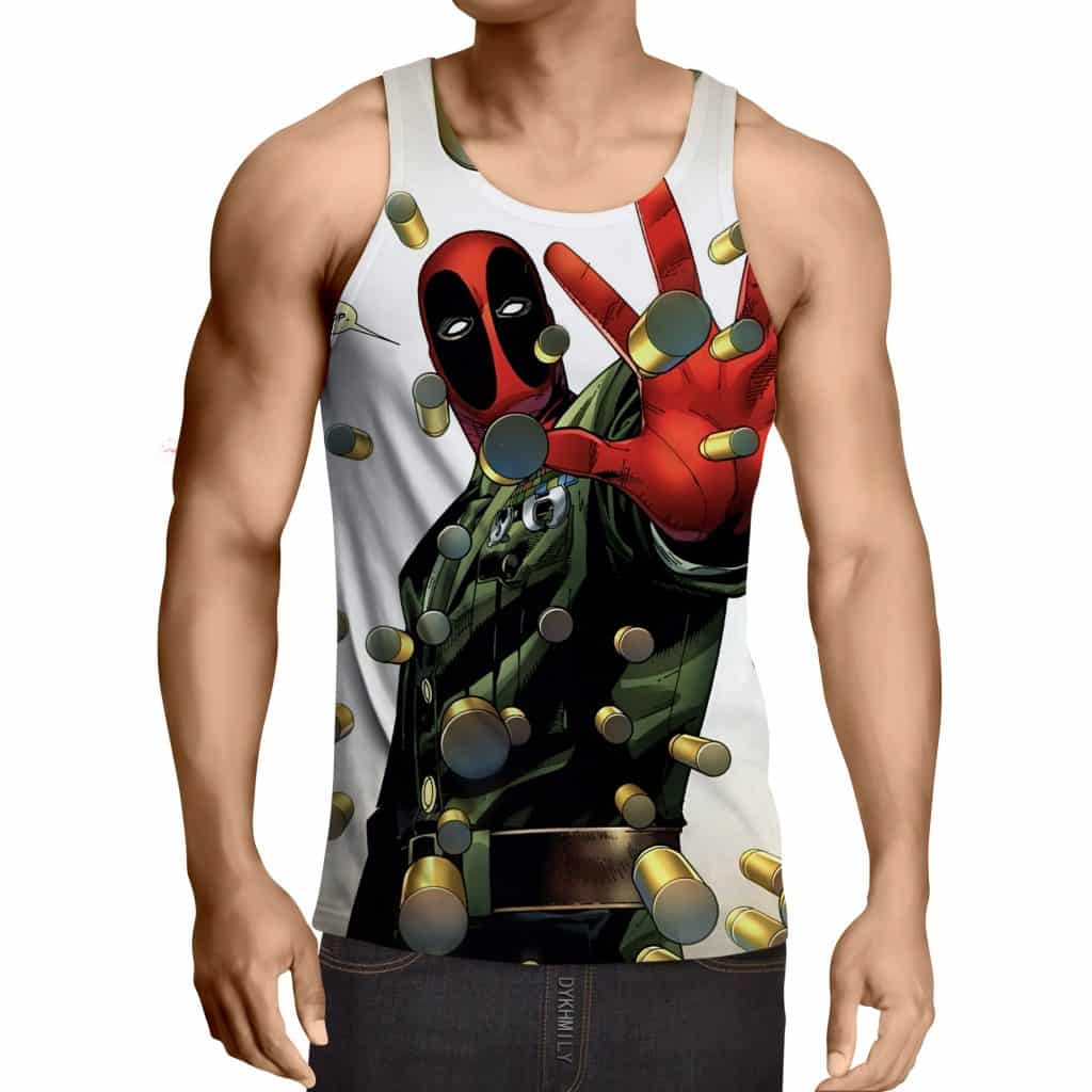 Deadpool Thumbs Up Style Black Background 3D Print Tank Top ...