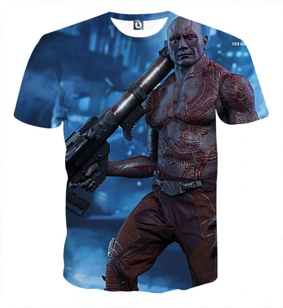 Guardians of the Galaxy Drax Portrait 3D Full Print Cool T-shirt