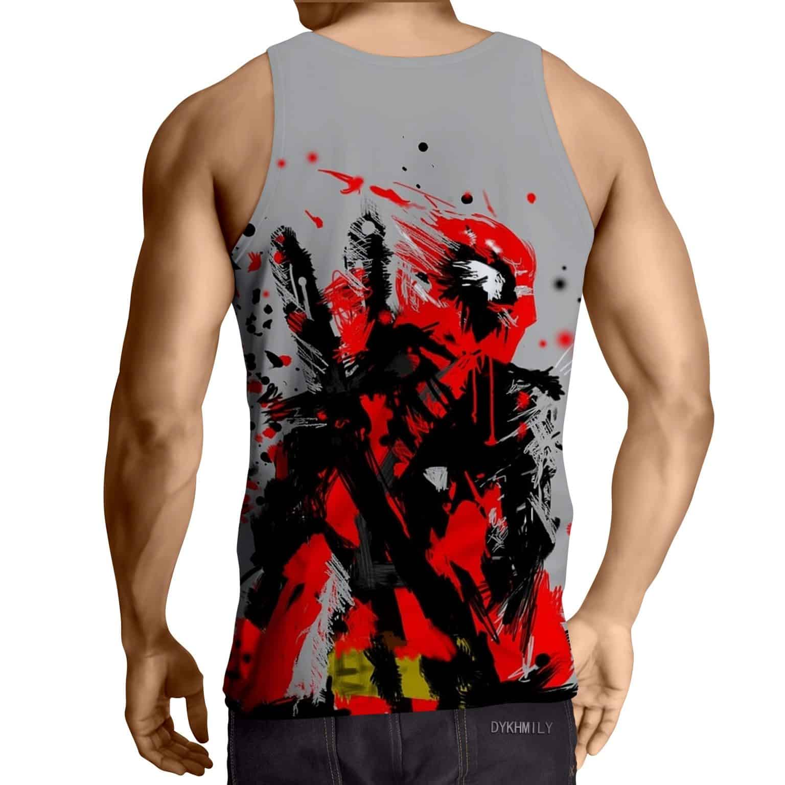 Dangerous Deadpool Firing A Gun Amazing Style Fan Art Tank Top ...