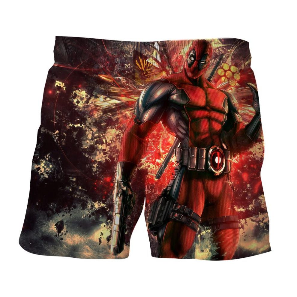 Deadpool Impressive Abstract Painting Design 3D Print Short ...
