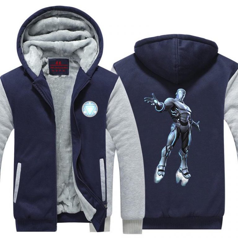 Iron Man Avengers Endo Sym Armor Silver Nice Hooded Jacket