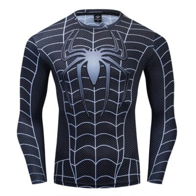 Vigored Spiderman Featuring 3D Printed Compression Short Sleeves T ...