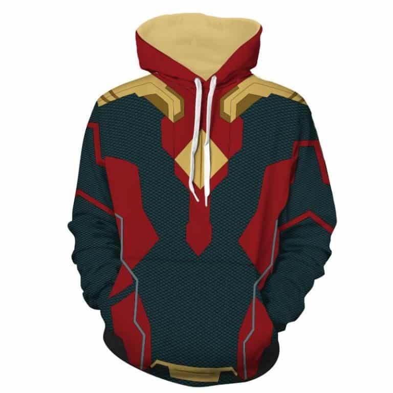 Marvel Avengers Vision Android Superhero Suit Cosplay Hoodie