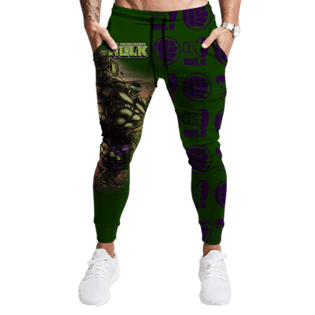 Marvel Avenger Bruce Banner The Hulk Awesome Jogger Pants