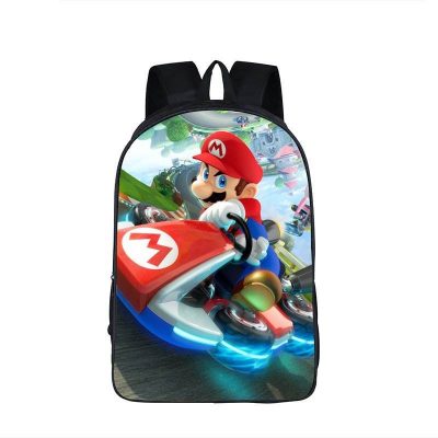 Super Mario Kart Racing Intense Driving Backpack Bag