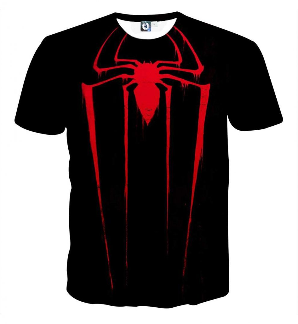 The Powerful Red Spider Design Short Sleeves T-Shirt