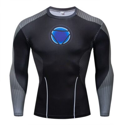 War Machine Long Sleeves 3D Full Print Workout T-shirt