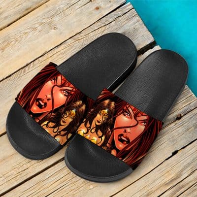 DC Comics Hero Wonder Woman Artwork Dope Slide Slippers