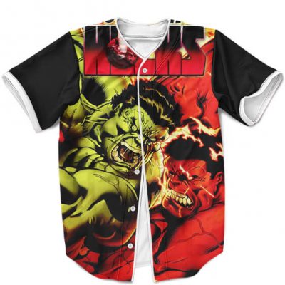 Marvel Bruce Banners The Hulk Badass Green Baseball Jersey