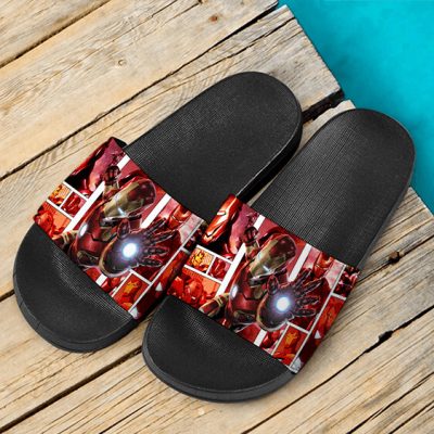 Marvel Avengers Flying Iron Man Awesome Slide Sandals - Superheroes Gears