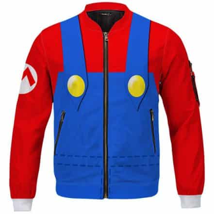 Awesome Super Mario Costume Cosplay Bomber Jacket