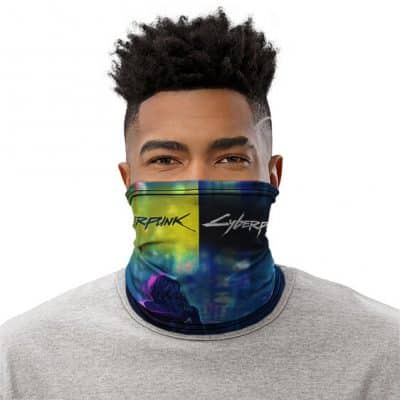 Cyberpunk 2077 Vibrant Neon City Lights Neck Warmer